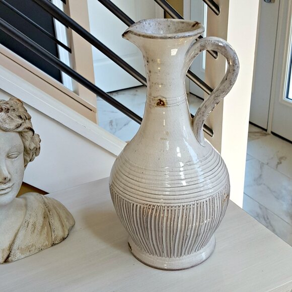 Unbranded | Accents | Boho Farmhouse Distressed Pottery Jug Vase Decor ...